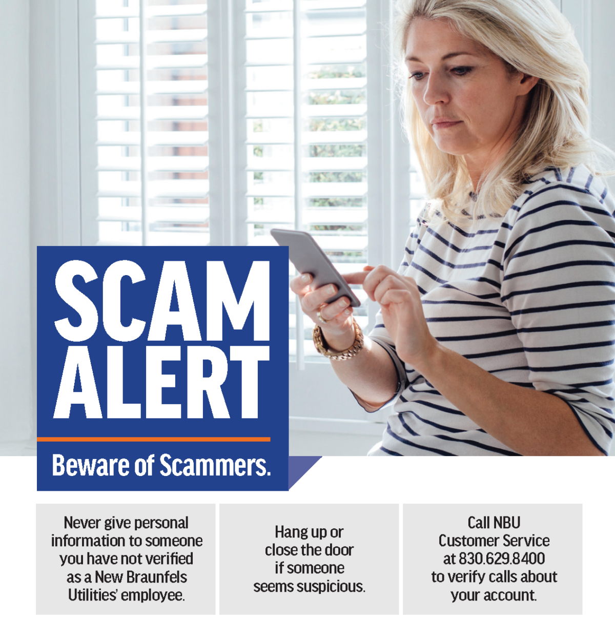 Scam Awareness - New Braunfels Utilities Website