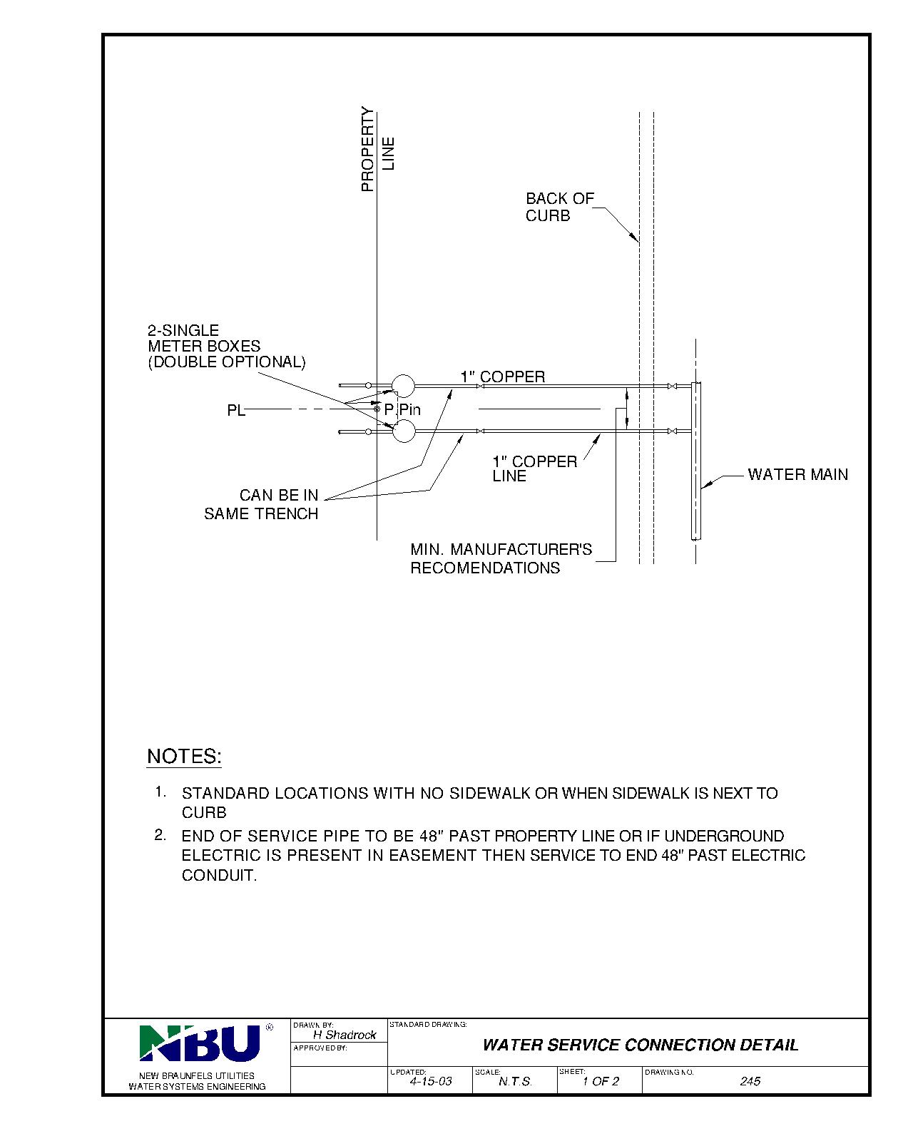 Water Connection Policy - New Braunfels Utilities