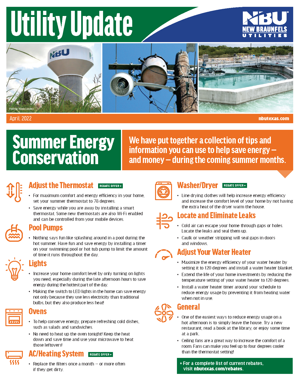 NBU Utility Update Newsletter – April 2022 - New Braunfels Utilities ...