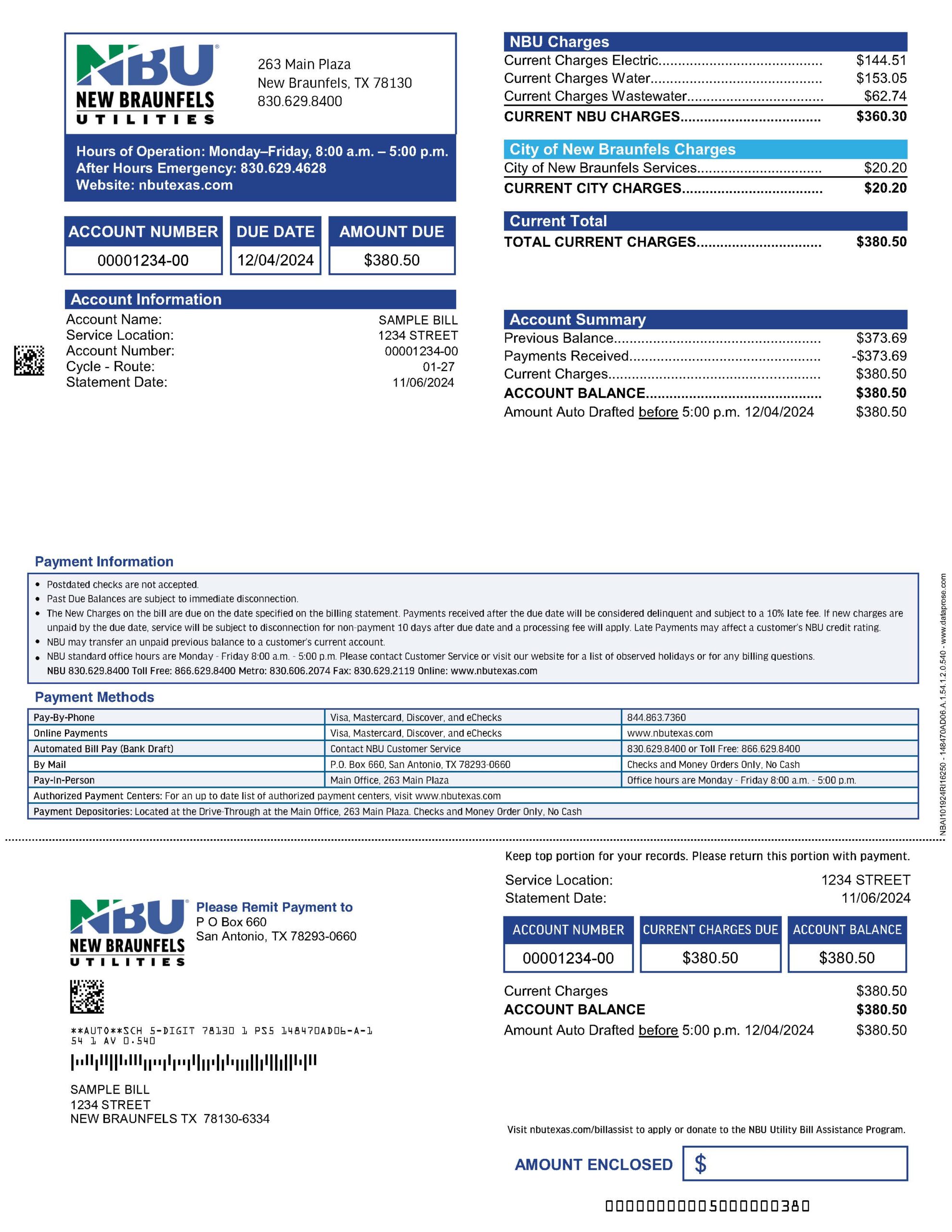 Understanding Your NBU Bill - New Braunfels Utilities Website